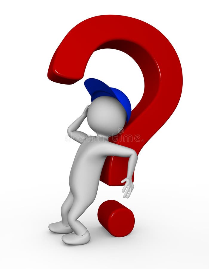 3d Small People - Questions Stock Illustration - Illustration of head ...