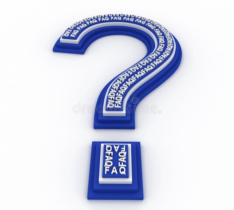 3D question mark stock illustration. Illustration of color - 23054174