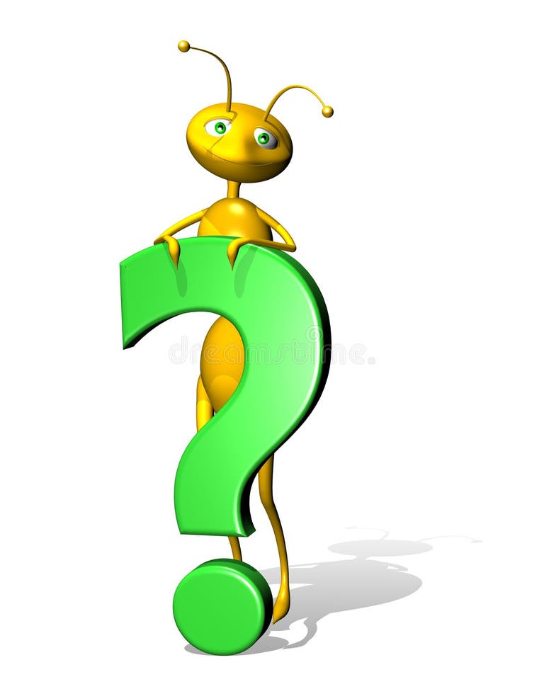 3d Question Mark Little Ant Stock Illustrations – 1 3d Question Mark ...