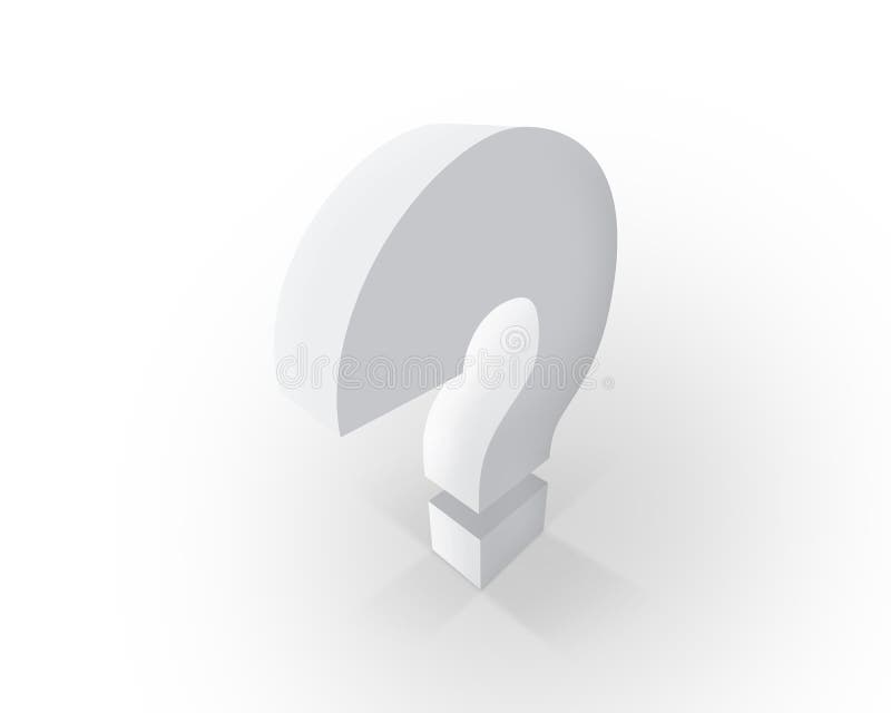 3d Question Marks stock illustration. Illustration of white - 10410145
