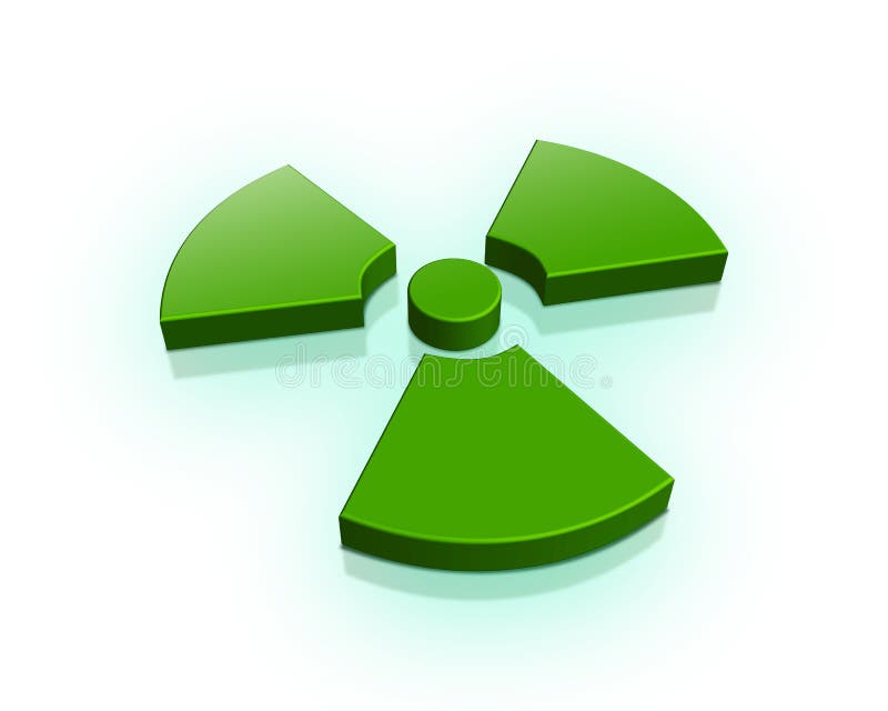 3d radioactive sign stock illustration. Illustration of atomic - 10410160