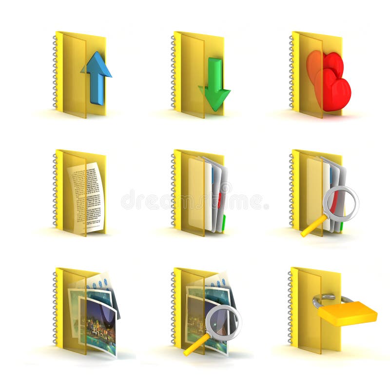 Folder 3d Icon Pack Stock Illustrations – 92 Folder 3d Icon Pack Stock ...