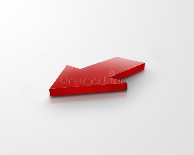 3d red arrow stock illustration. Illustration of reflection - 10871464