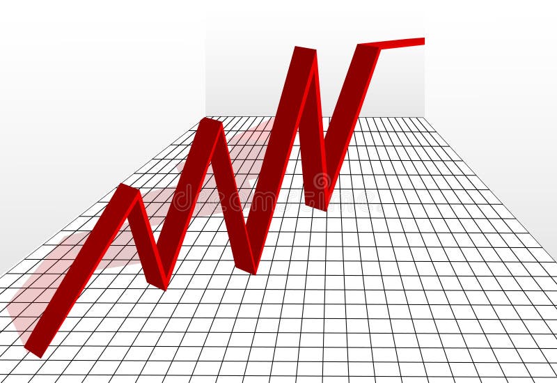 Multiple Arrows in the Graph Stock Vector - Illustration of graphic ...