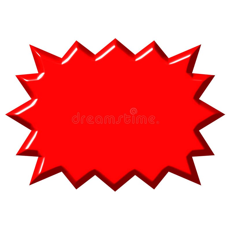 3D Red Burst stock illustration. Illustration of empty - 5790345