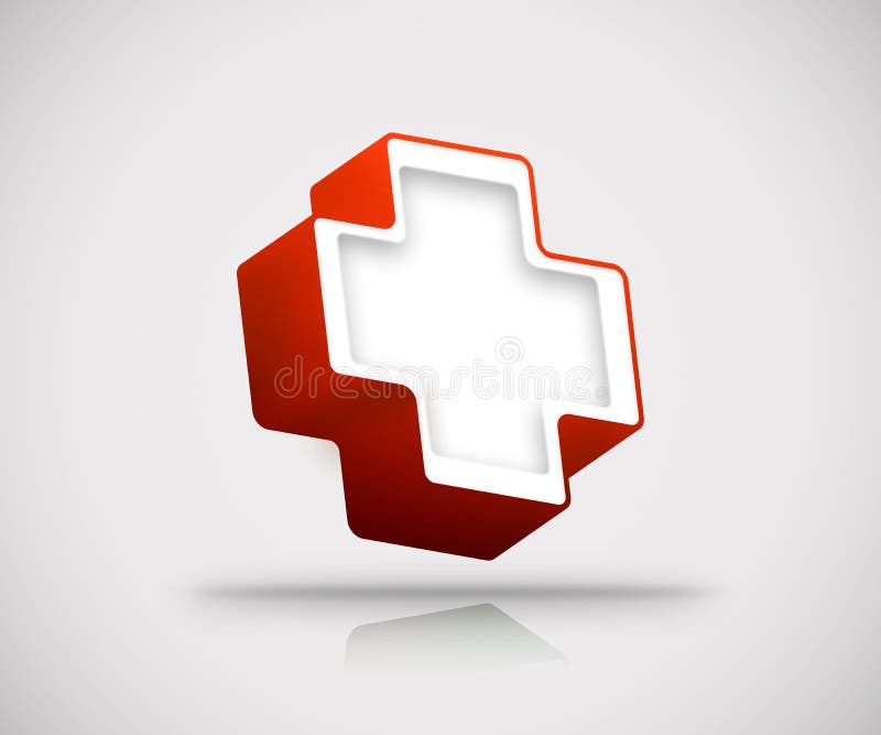 3d red cross stock illustration. Illustration of sign - 38147389