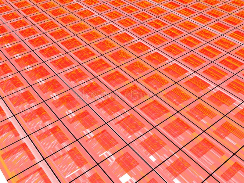 3D Red Grid stock illustration. Illustration of geometry - 11433837