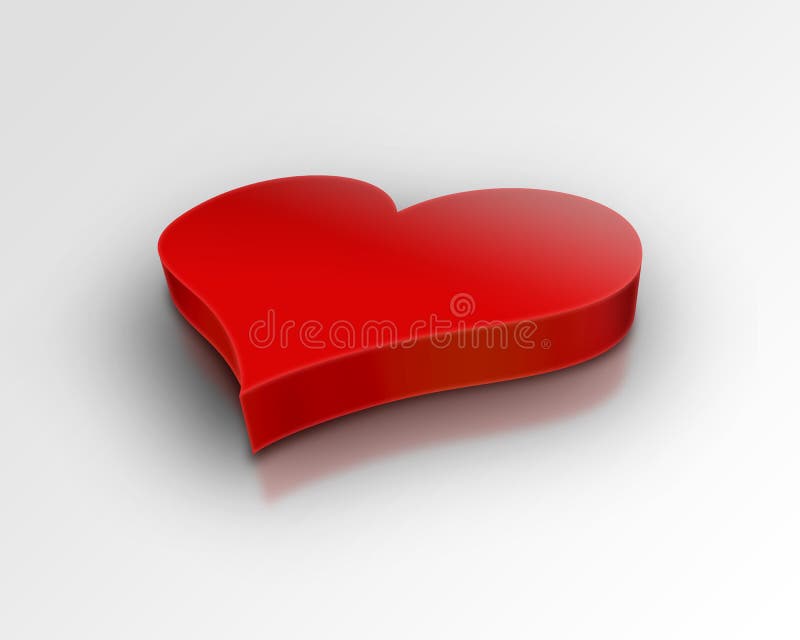 3d red heart stock illustration. Illustration of heartbeat - 10617303