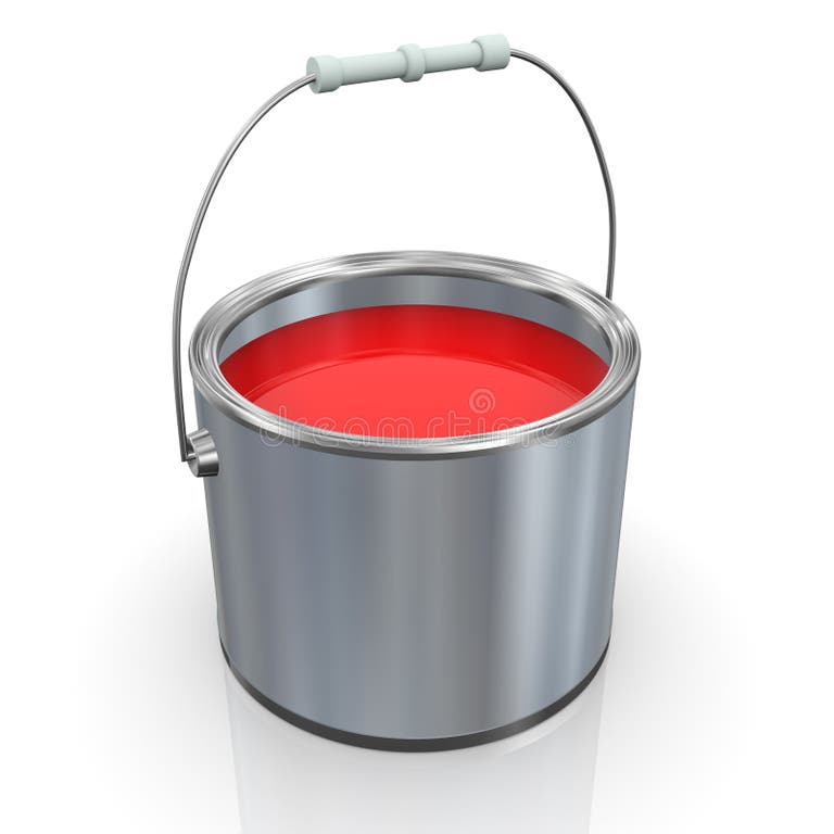 Bucket Red Paint Stock Illustrations – 3,557 Bucket Red Paint Stock ...