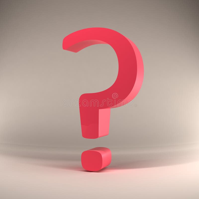 3d red question sign stock illustration. Illustration of render - 7855232