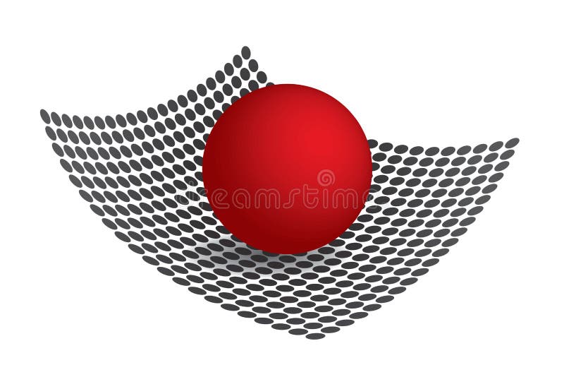 3D Red Sphere Abstract Render Black Blue Purple Ba Stock Illustration ...