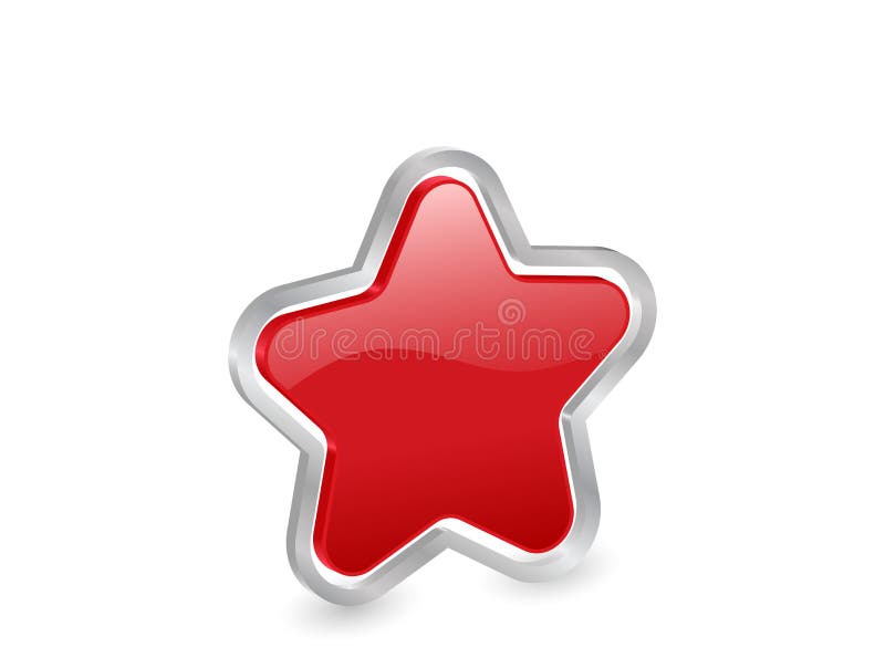 Red star icon stock vector. Illustration of label, shadow - 4349859