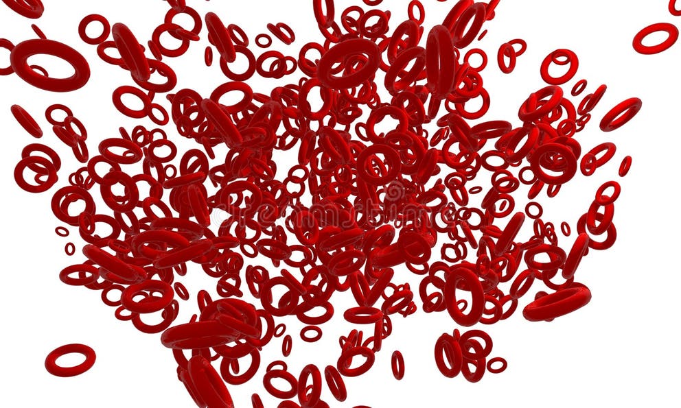 3d red torus explosion stock illustration. Illustration of tube - 21458534