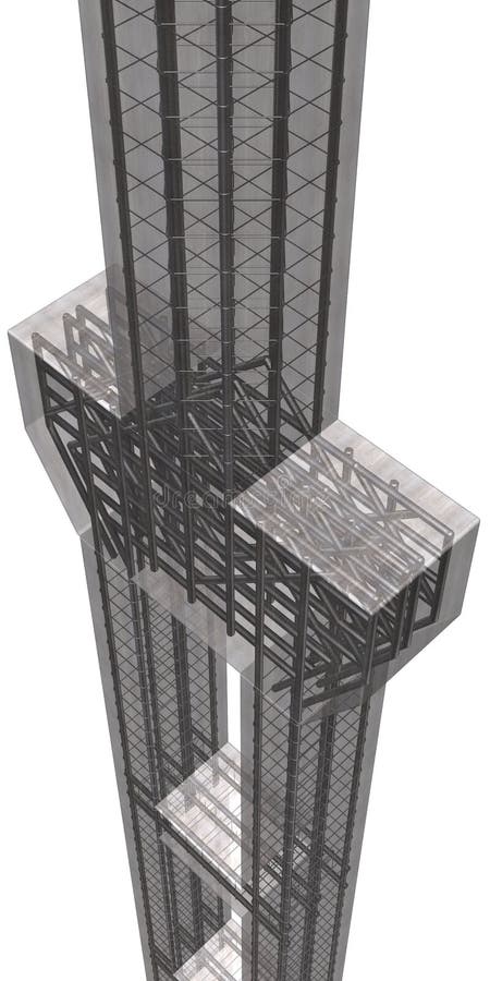 3d reinforced structure stock illustration. Illustration of rigid ...