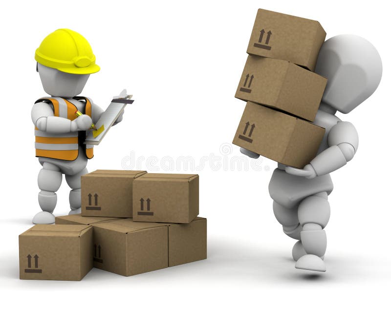3d removal men stock illustration. Illustration of moving - 8714008