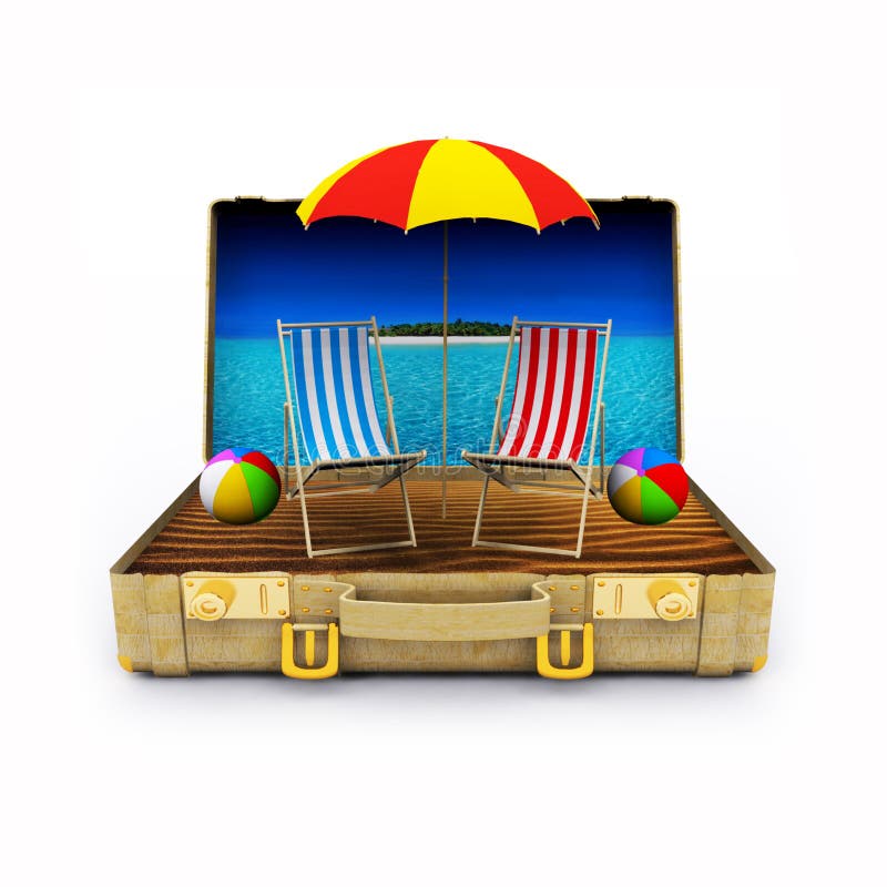 3D Rendent De La Valise De Course Illustration Stock - Illustration du ...