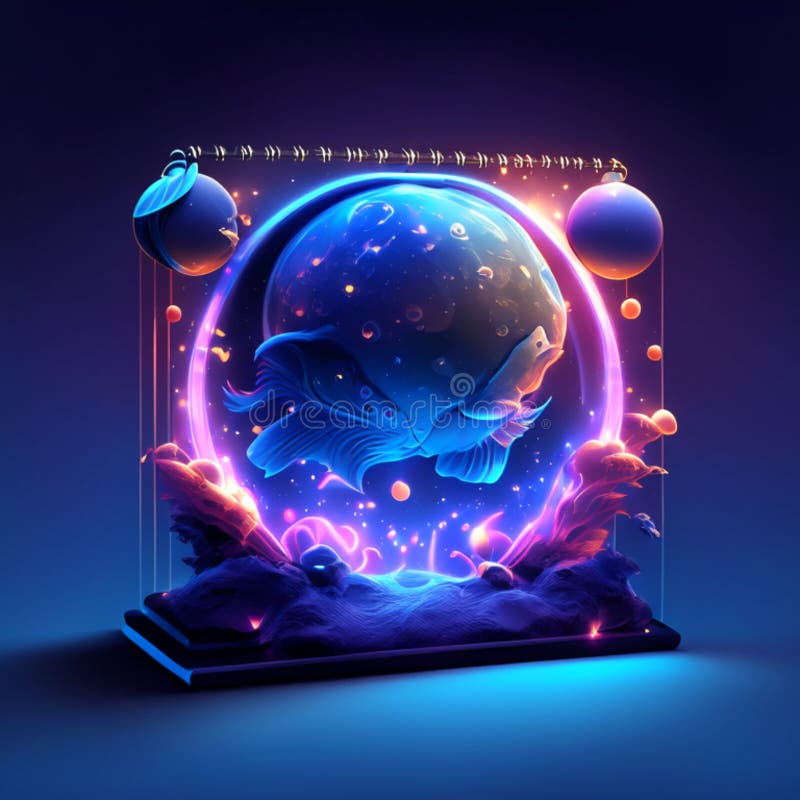 3d Render, Abstract Background with Planet and Space, Planet in the ...