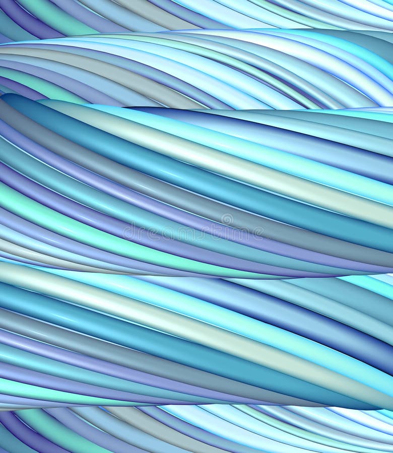 3d Render Blue Purple Organic Wave Pattern Stock Illustration ...