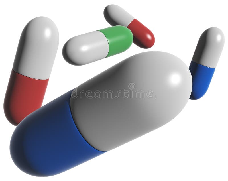 3d render of capsules stock illustration. Illustration of healthy ...