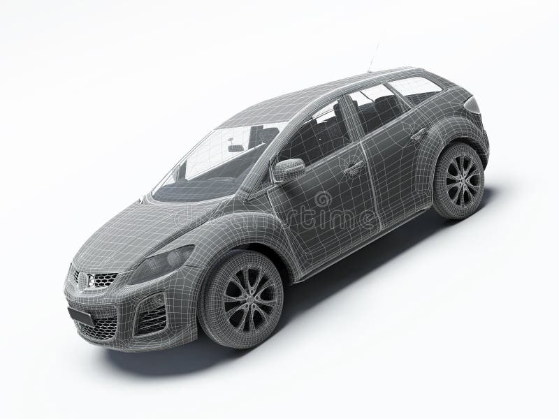 3d render car. stock illustration. Illustration of render - 13304344