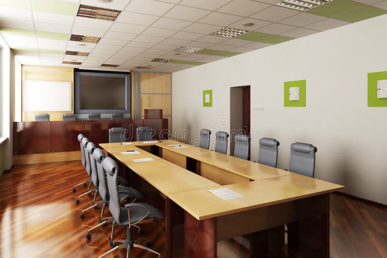 3D Render of the Conference Hall Stock Illustration - Illustration of ...