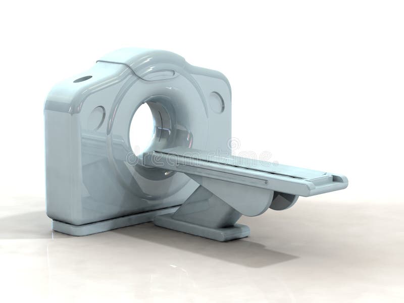 3d Render Ct or Cat Scanner Stock Illustration - Illustration of render ...