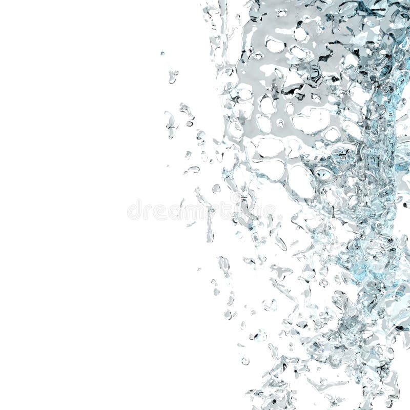 3d render of falling water stock illustration. Illustration of color ...
