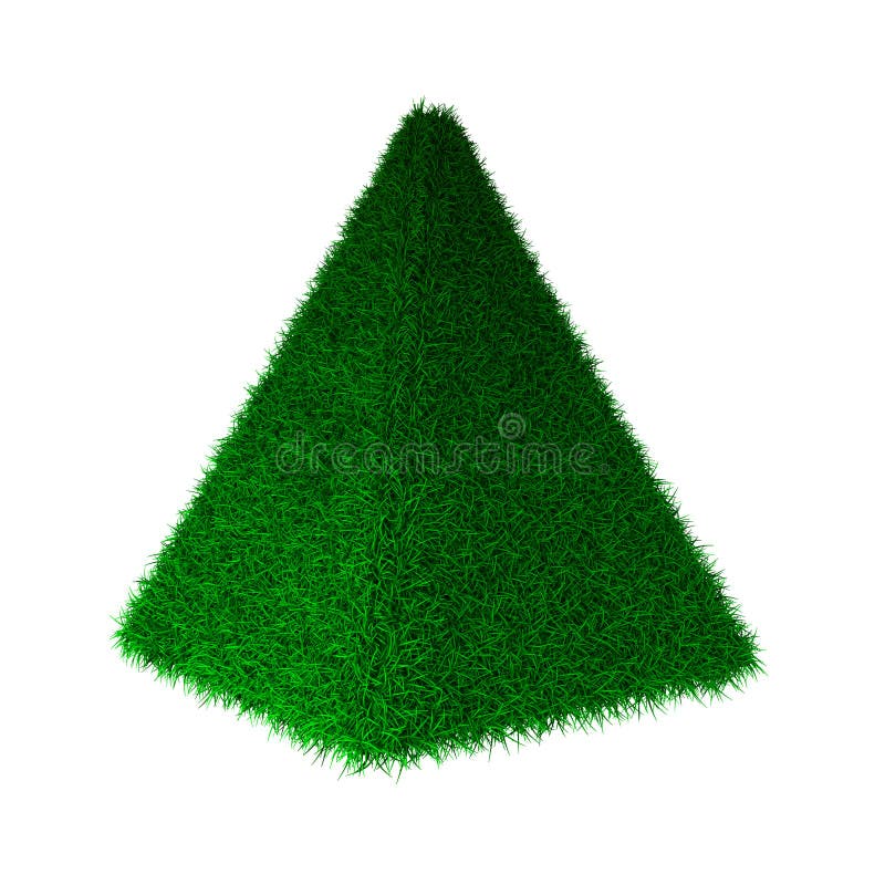 3d Render of Grass Pyramide Stock Illustration - Illustration of clean ...