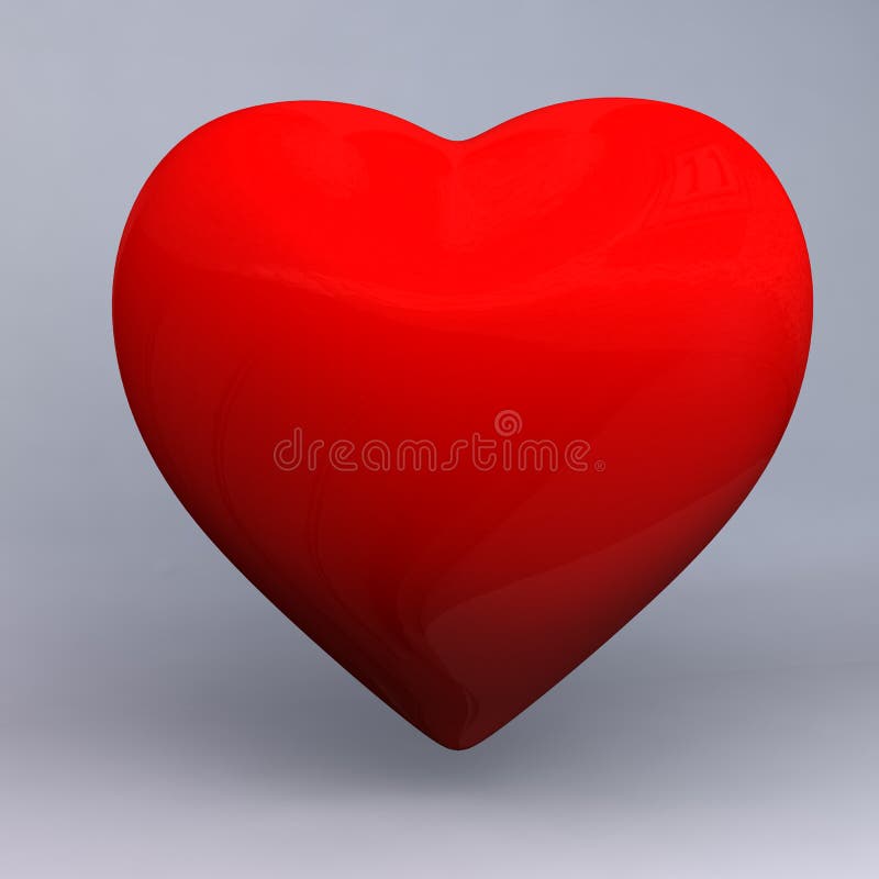 A 3D render of a Heart stock illustration. Illustration of february ...