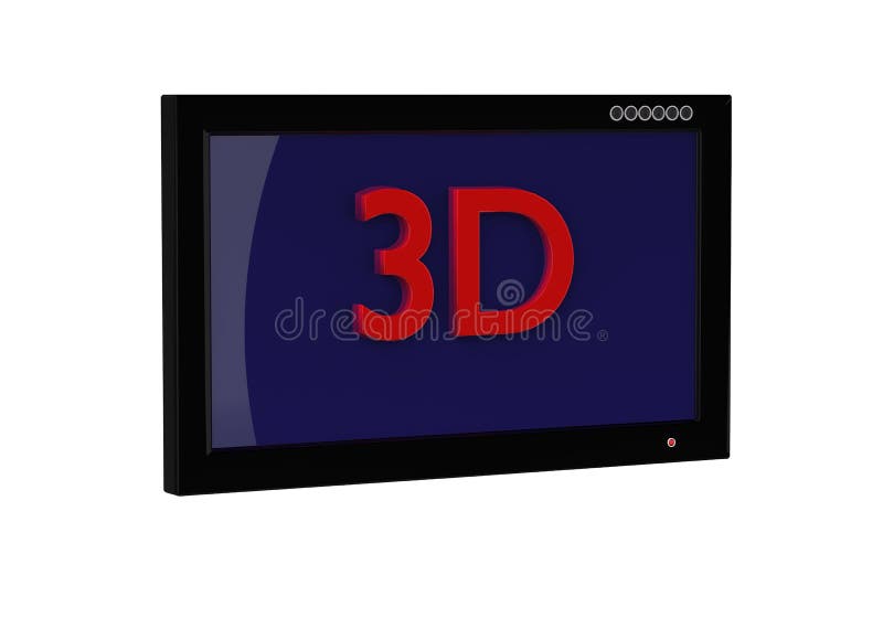 3D render of LCD monitor stock illustration. Illustration of digital ...