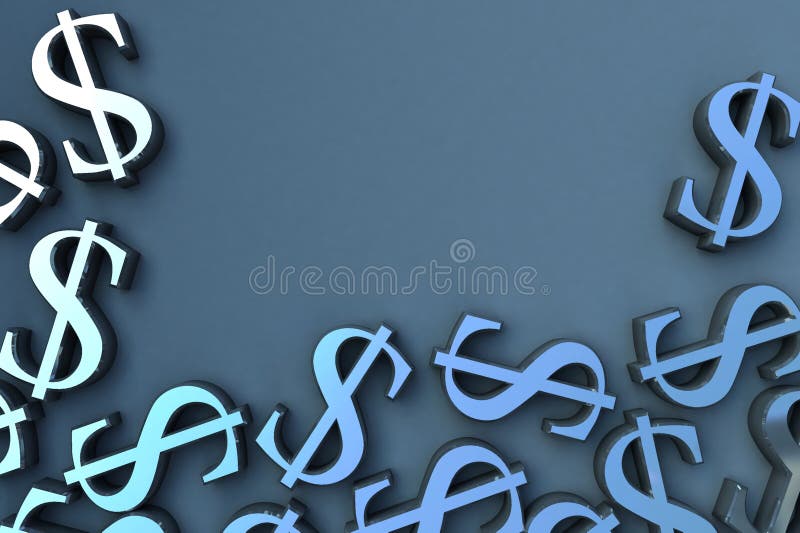 3D Render Money Signs stock illustration. Illustration of bill - 6282558