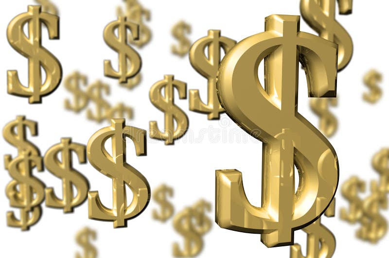 3D Render Money Signs stock illustration. Illustration of banking - 2277627