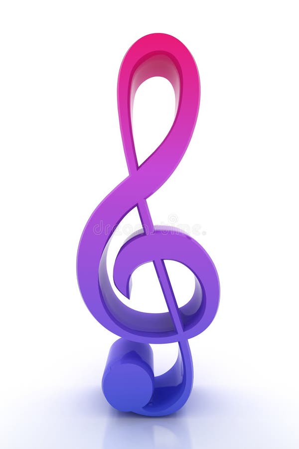 3d render musical note stock illustration. Illustration of isolated ...