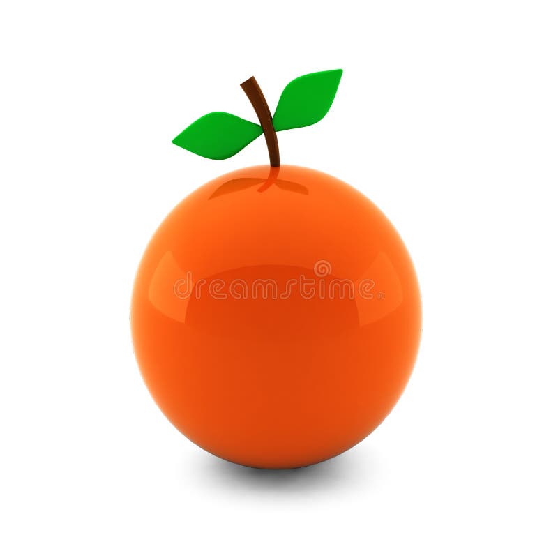 3d Render of Orange Isolated on White Stock Illustration - Illustration ...
