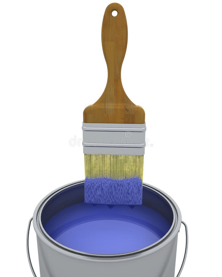 3d render of a paint brush stock illustration. Illustration of tool ...