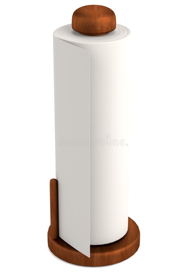 3d render of paper holder stock illustration. Illustration of towel ...