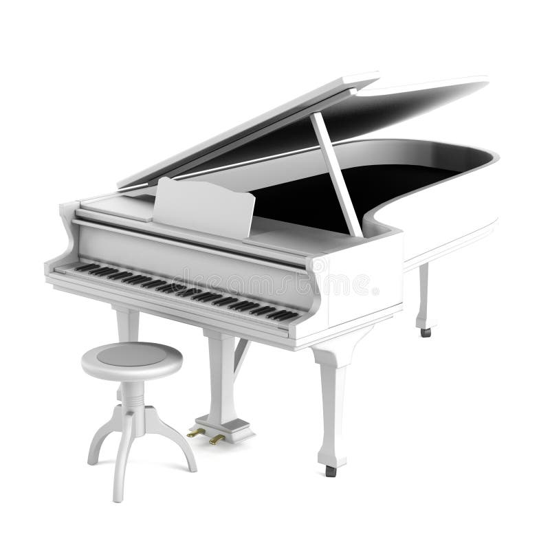 3d render of piano stock illustration. Illustration of realistic - 37703148