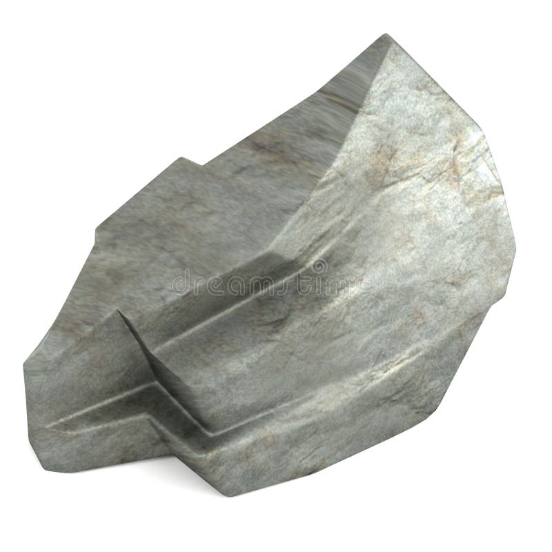 3D Render of Rock Stone stock illustration. Illustration of boulder ...