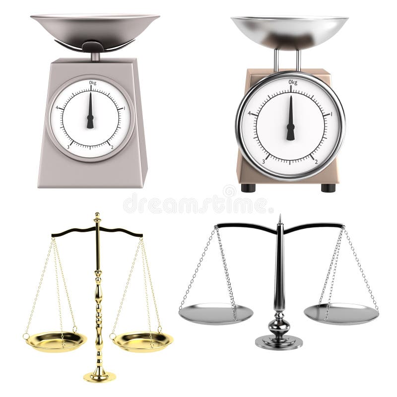 3d render of scales set stock illustration. Illustration of scale ...