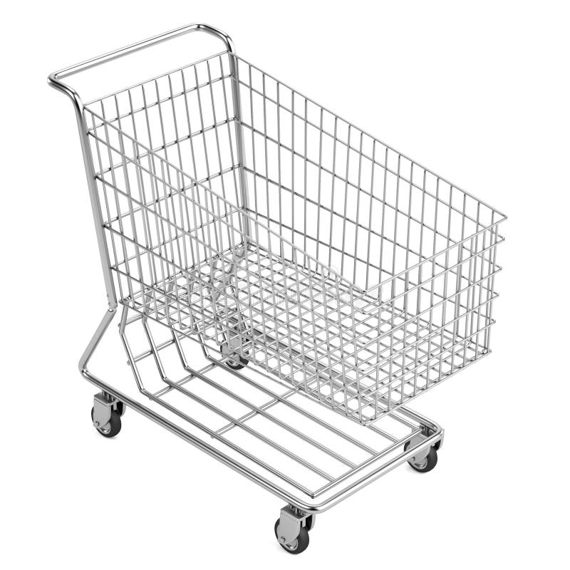 3d render of shopping cart stock illustration. Illustration of basket ...