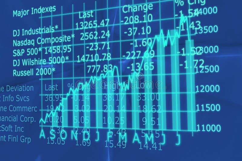 3d Render Stock Market Graph with Going Up Arrow Stock Illustration ...