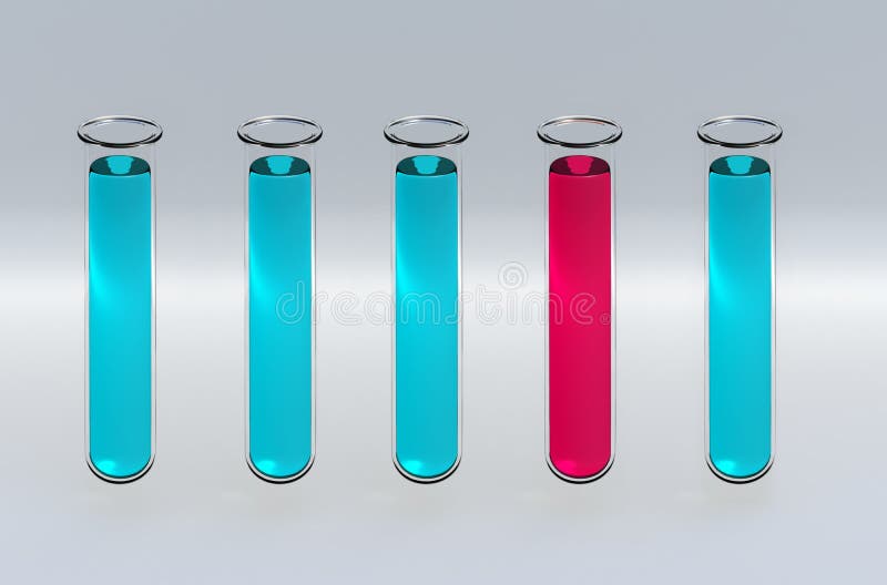 3D Render Test Tubes stock illustration. Illustration of medical - 2385616