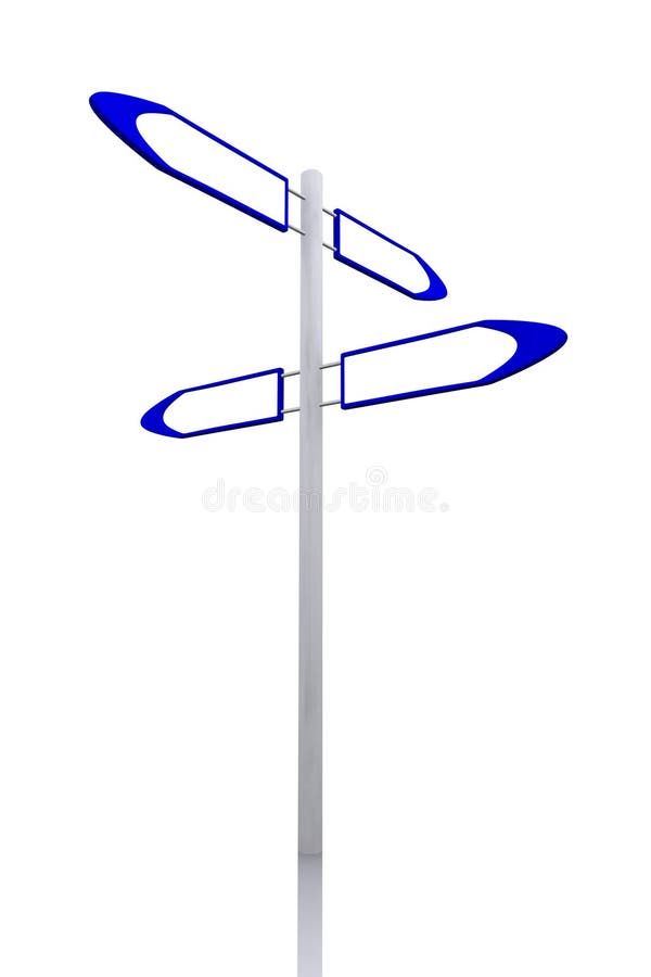 Red and Blue Street Signs for Compliance Stock Illustration ...