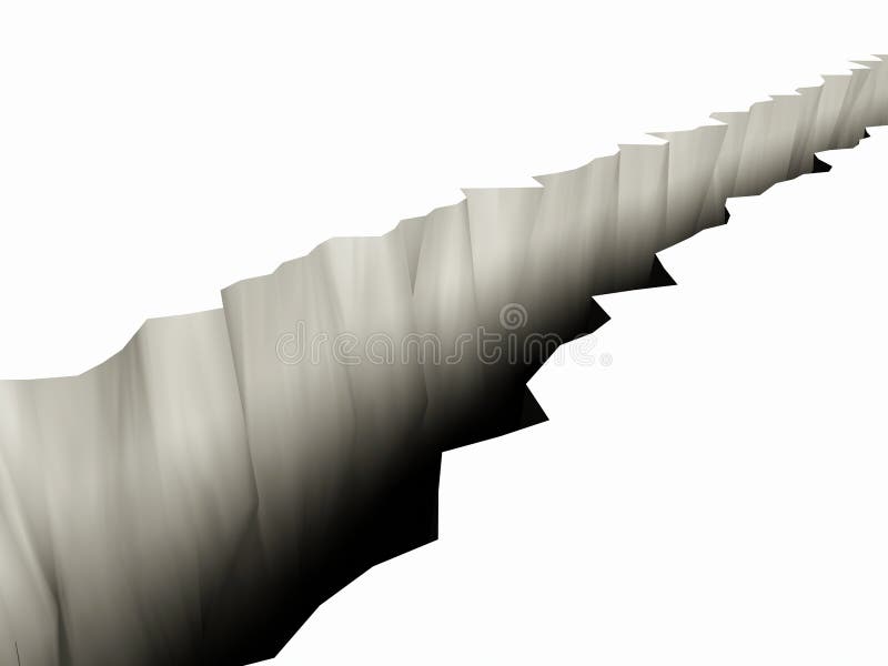 3D Rendered Chasm stock illustration. Illustration of cleft - 29449624