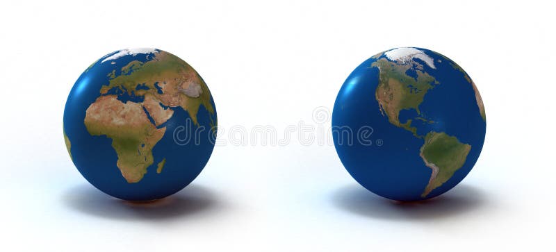 Earth two sides stock illustration. Illustration of nature - 26396080
