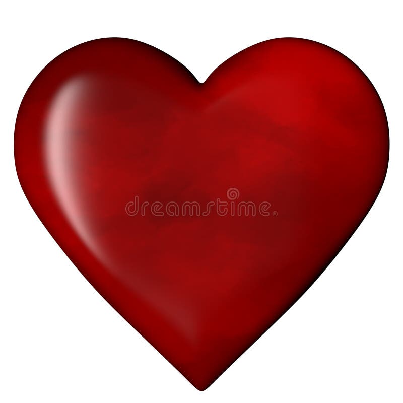 3D Red Heart stock illustration. Illustration of valentine - 71739592