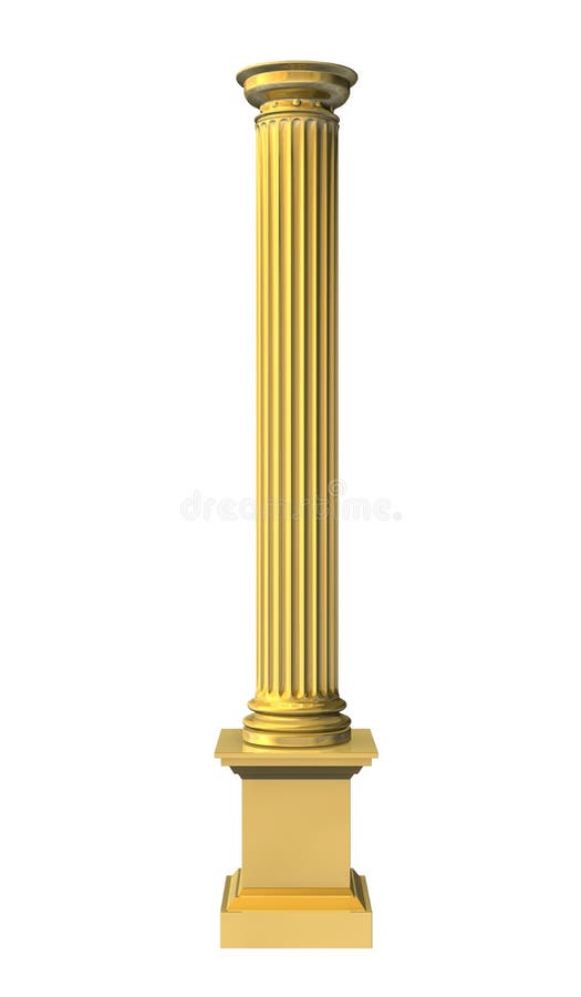 Golden column stock illustration. Illustration of culture - 10258341