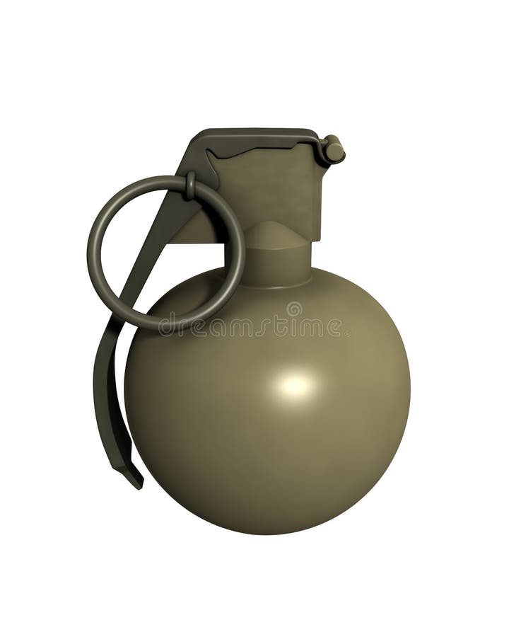 3D Rendered Isolated M67 Grenade Stock Illustration - Illustration of ...