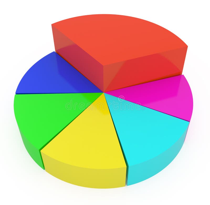 3d Rendered Pie Chart stock illustration. Illustration of multi - 14547294