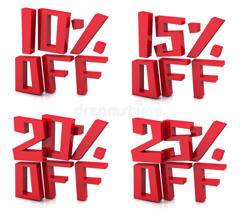 15 Percent Off Promotional Sign Stock Photo - Illustration of shopping ...